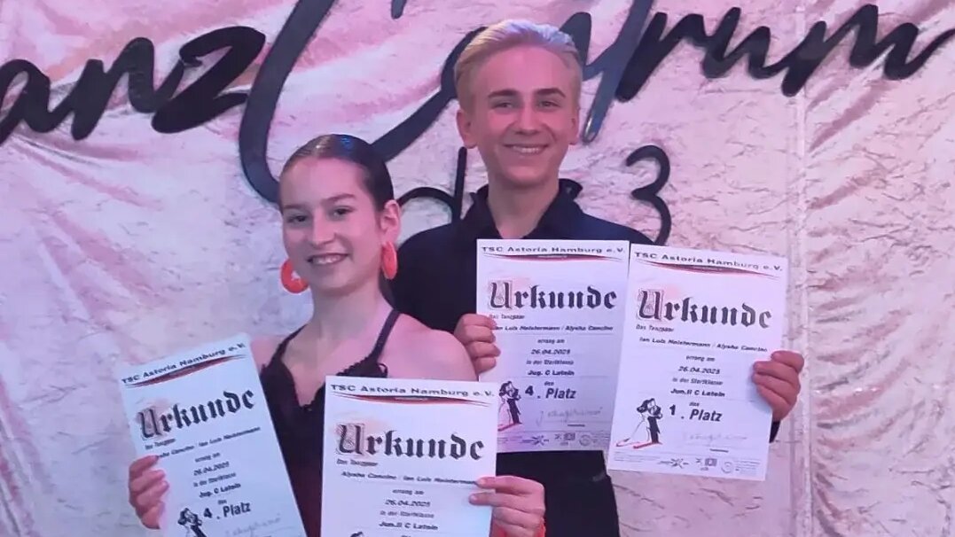 Super Erfolg für Alysha und Ian - TanzCentrum Gold und Silber Bremen e.V.